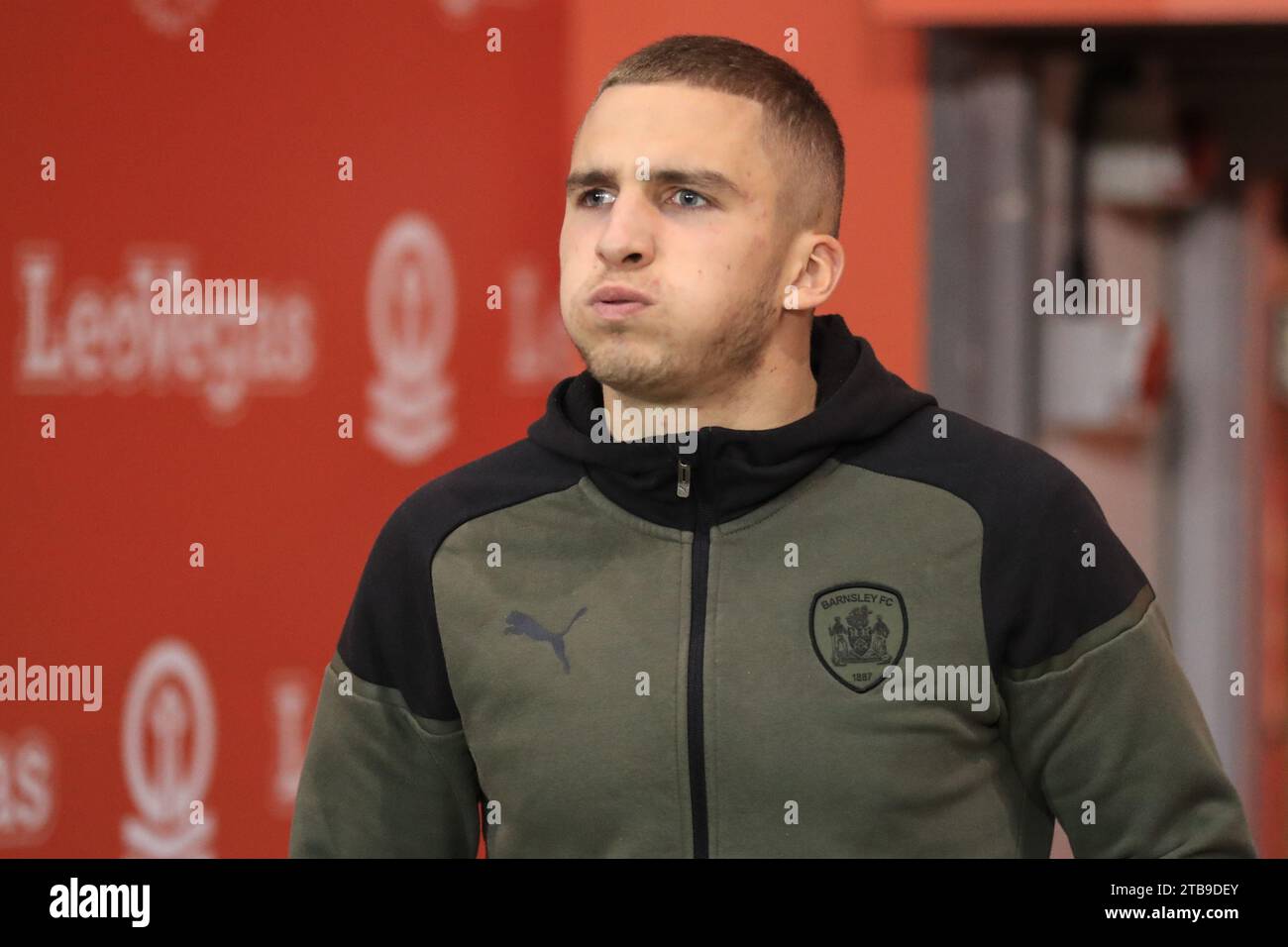 Owen Dodgson #29 of Barnsley arrives during the Bristol Street Motors ...
