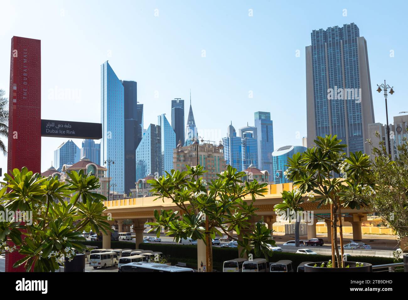 Dubai, United Arab Emirates - June 21, 2023: Dubai Mall navigation sign ...