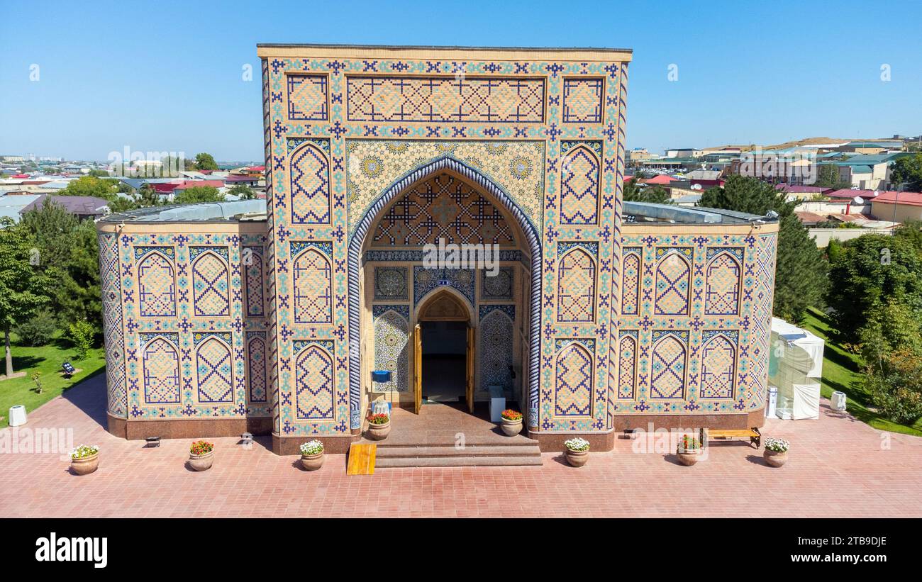 Samarkand, Uzbekistan - May 24, 2021: Aerial view of Observatory of ...