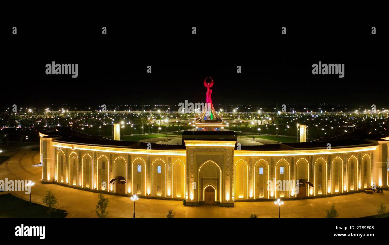 Tashkent, Uzbekistan - December 14, 2022: Aerial view of Huma bird ...
