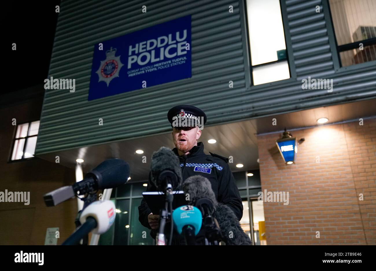 Chief Inspector Rob Miles of South Wales Police makes a statement to ...