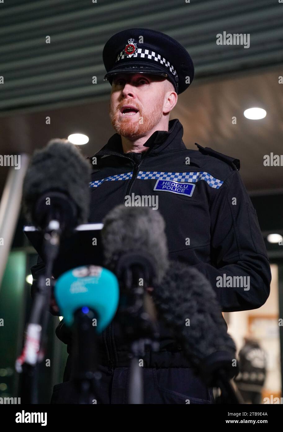Chief Inspector Rob Miles of South Wales Police makes a statement to ...