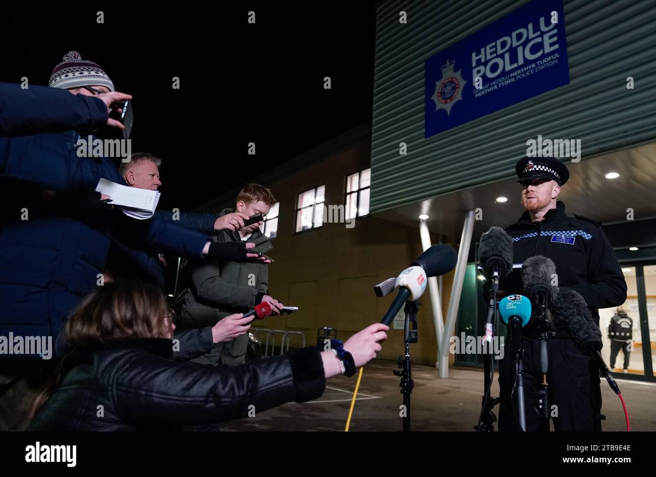 Chief Inspector Rob Miles of South Wales Police makes a statement to ...