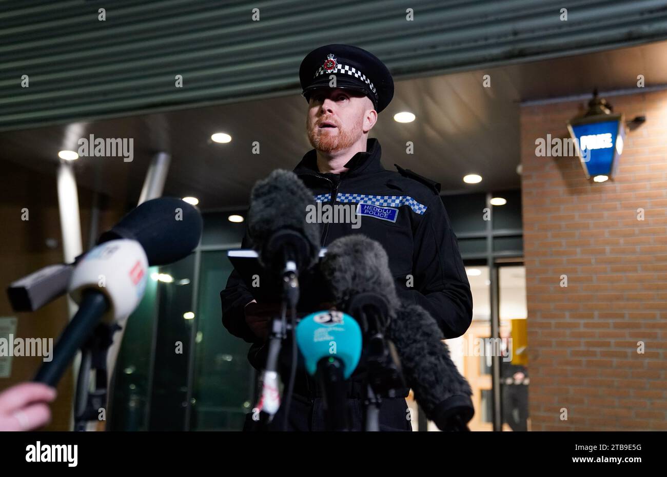 Chief Inspector Rob Miles of South Wales Police makes a statement to ...