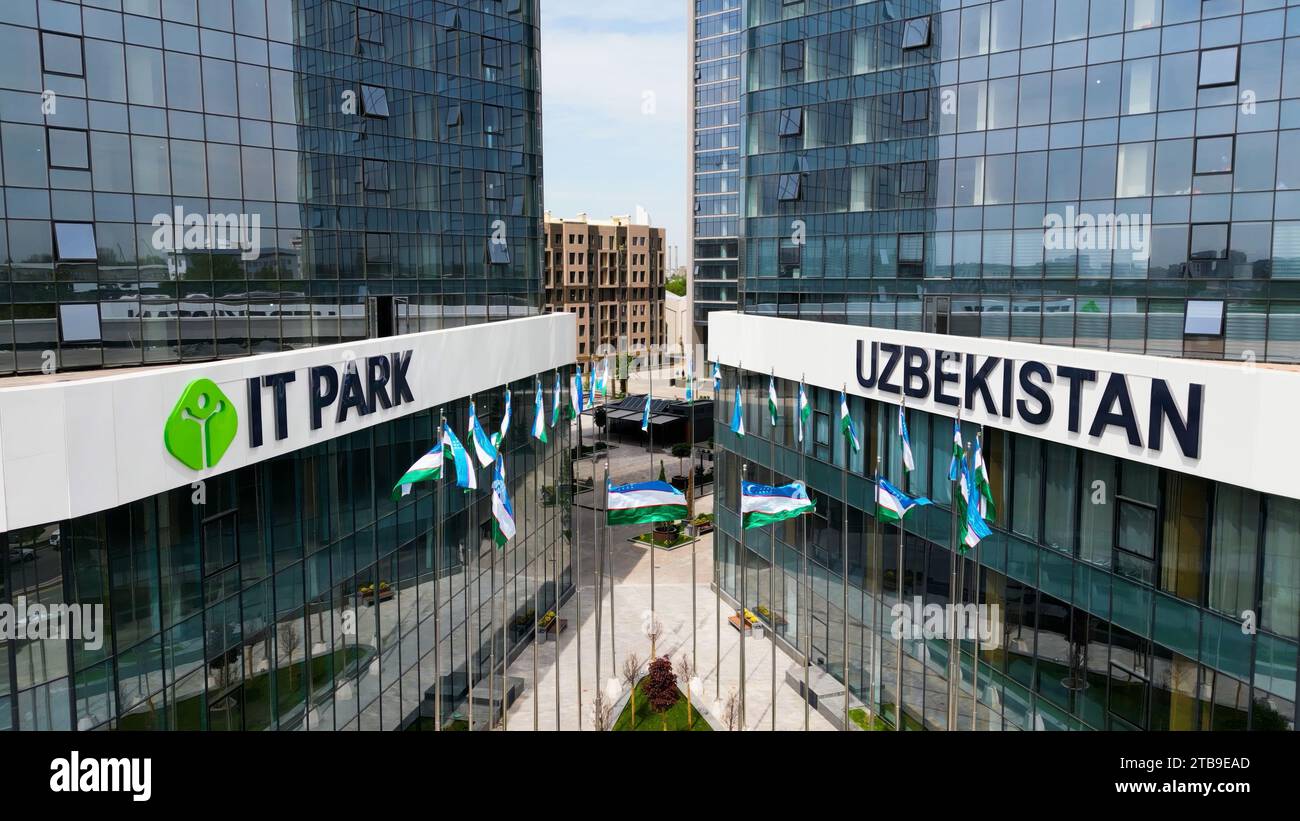 Tashkent, Uzbekistan - May 24, 2021: Aerial view IT Park of Uzbekistan ...