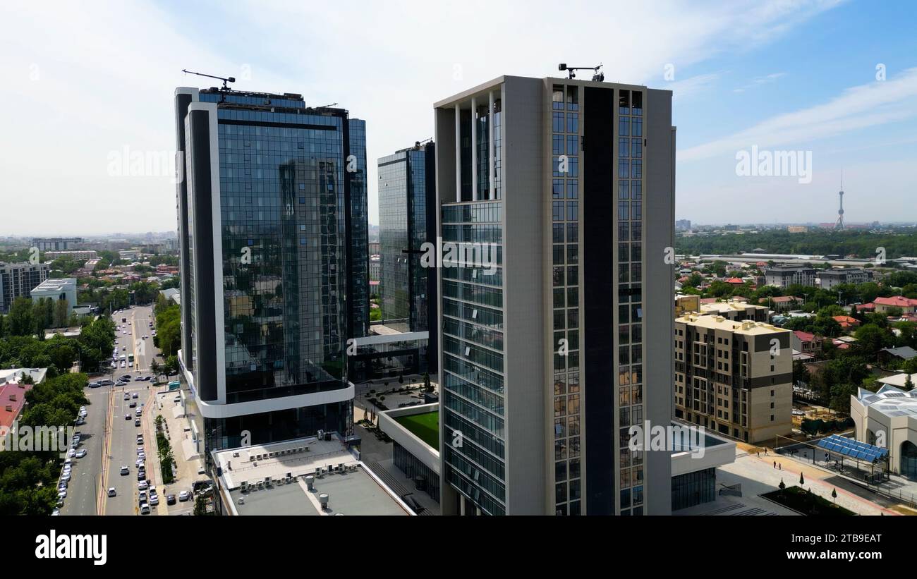 Aerial view tashkent city skyscrapers hi-res stock photography and ...