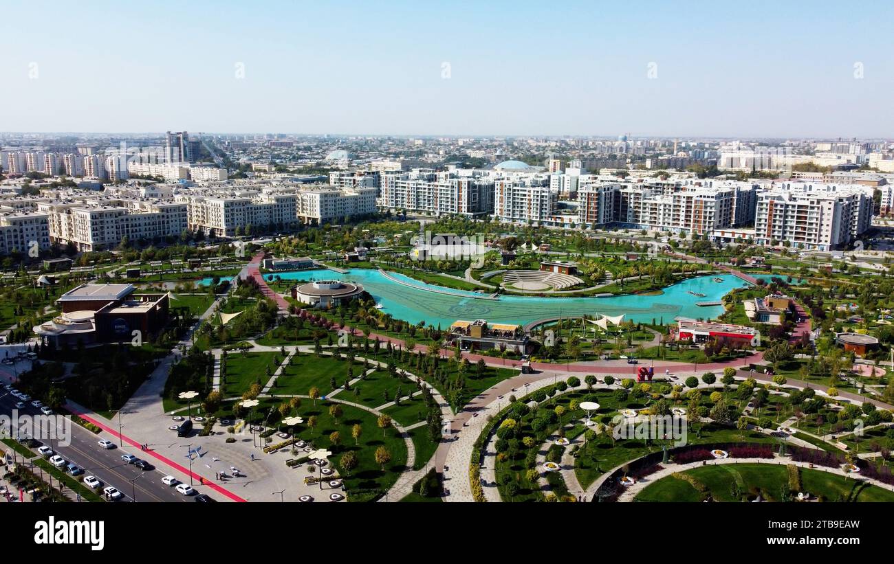 Aerial view tashkent city park hi-res stock photography and images - Alamy