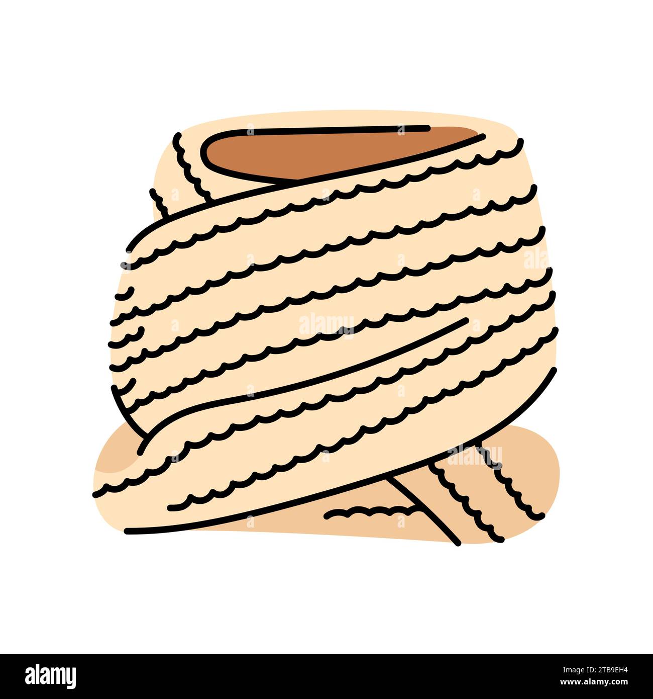 Snood scarf flat element. Winter clothes. Vector isolated sign. Digital ...