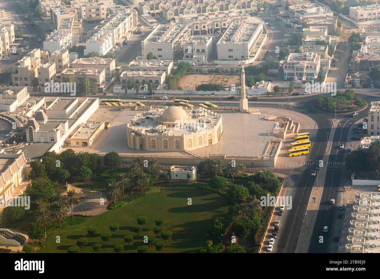 Aerial view of Mirdif Grand Mosque in Dubai Stock Photo - Alamy
