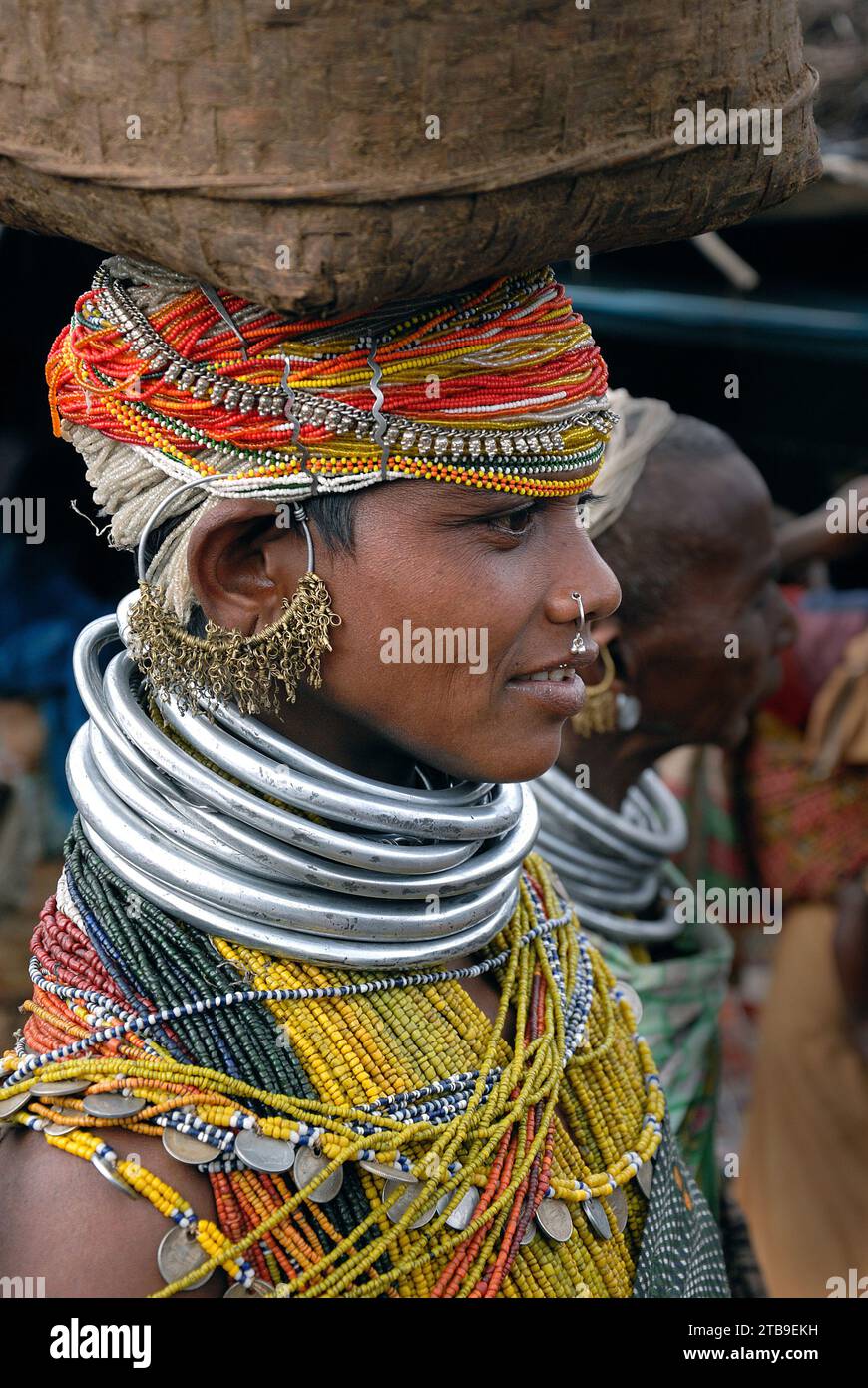 Tribal portrait. The Bonda, also known as Remo, are a Munda ethnic ...