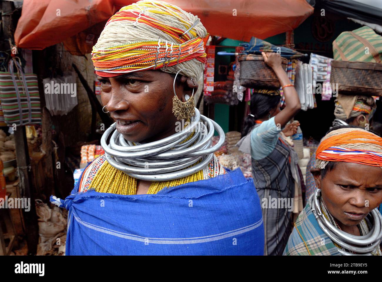 Tribal portrait. The Bonda, also known as Remo, are a Munda ethnic ...
