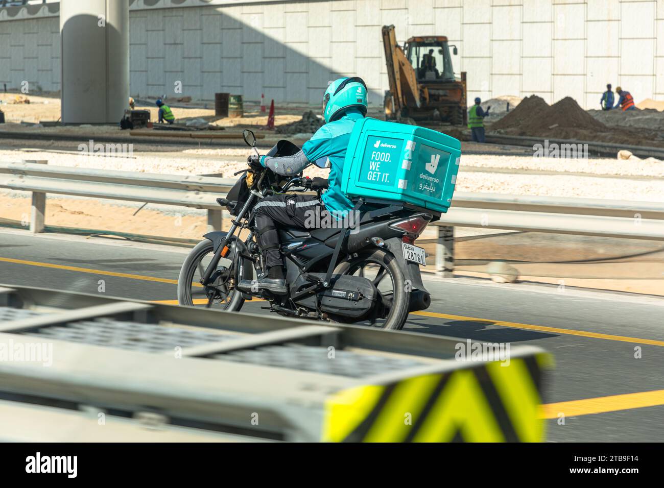 Deliveroo motorcyclist hi-res stock photography and images - Alamy
