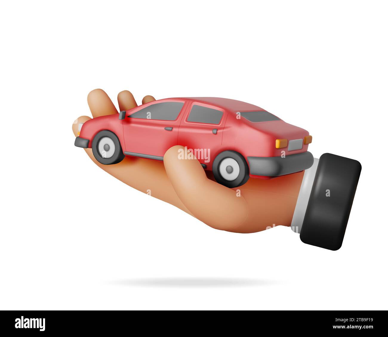 Toy car in hand Stock Vector Images - Alamy