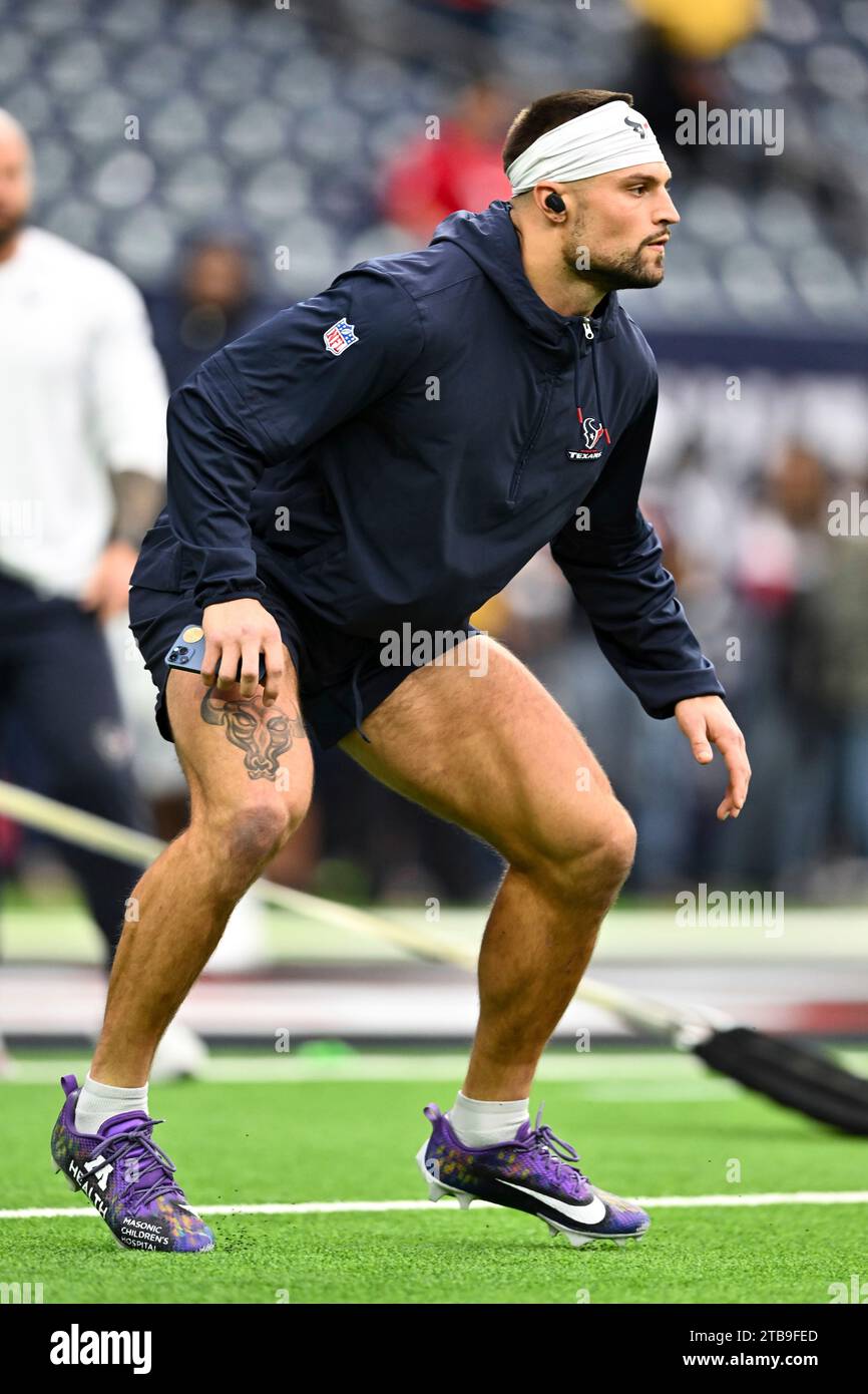 Houston Texans linebacker Blake Cashman (53) warms up prior to an NFL ...
