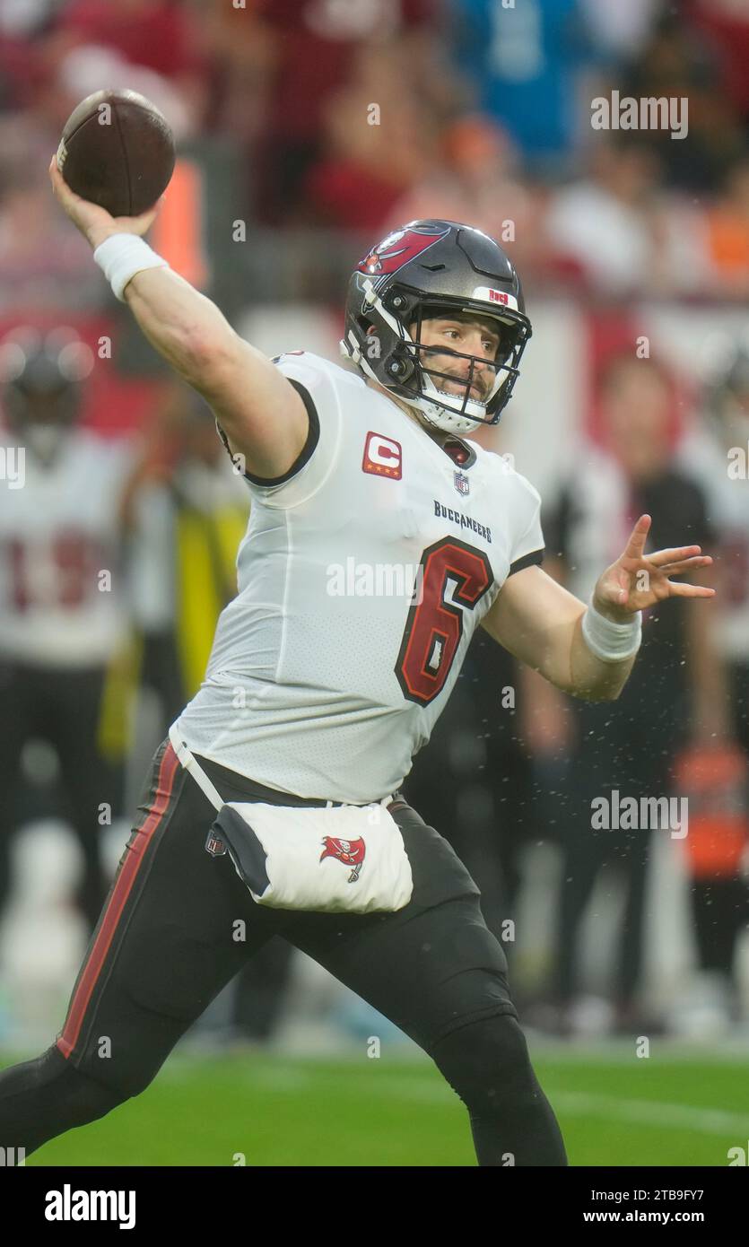 Tampa Bay Buccaneers quarterback Baker Mayfield (6) against the ...