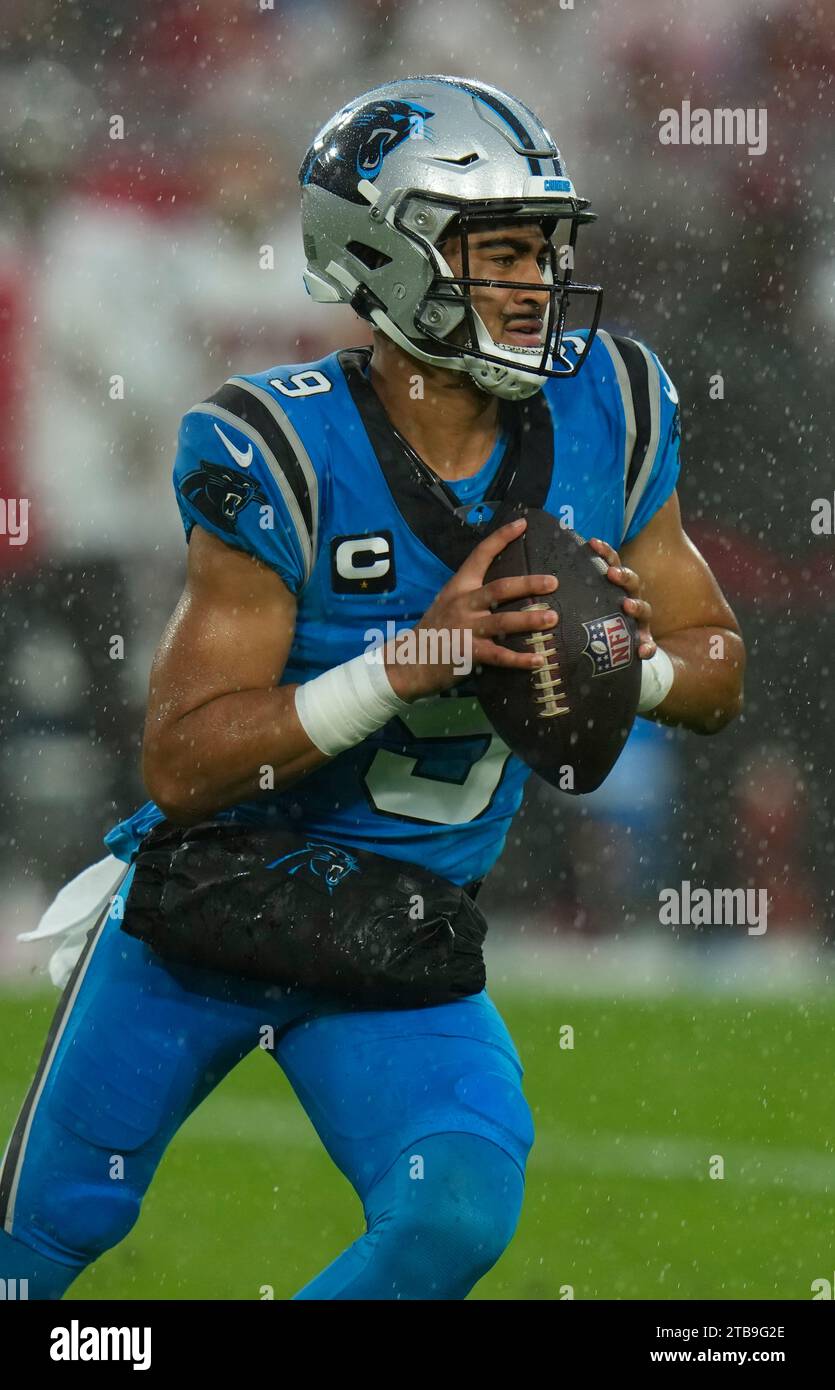 Carolina Panthers quarterback Bryce Young (9) against the Tampa Bay ...