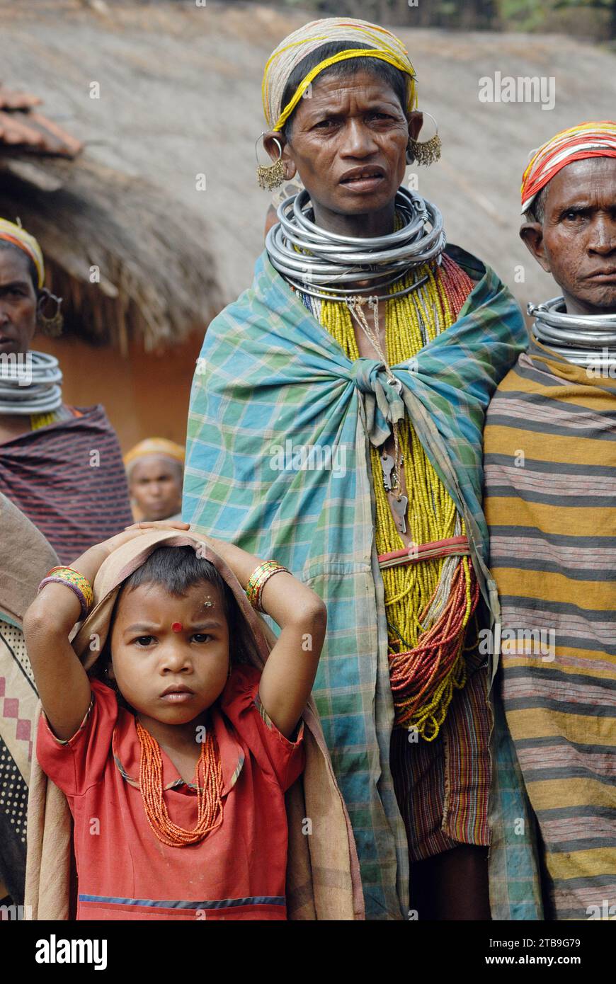 Tribal portrait. The Bonda, also known as Remo, are a Munda ethnic ...