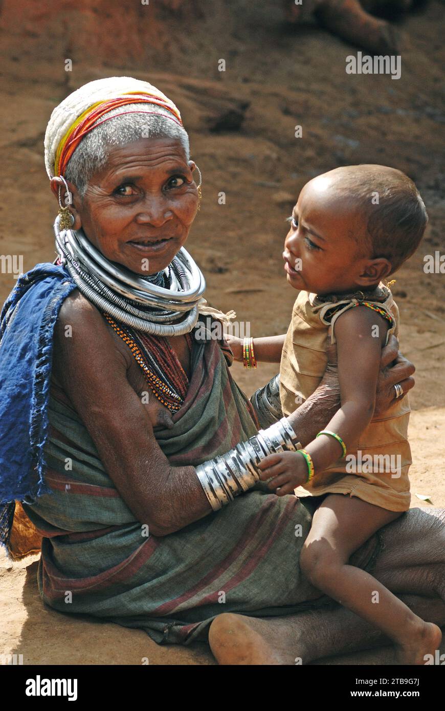 Tribal portrait. The Bonda, also known as Remo, are a Munda ethnic ...