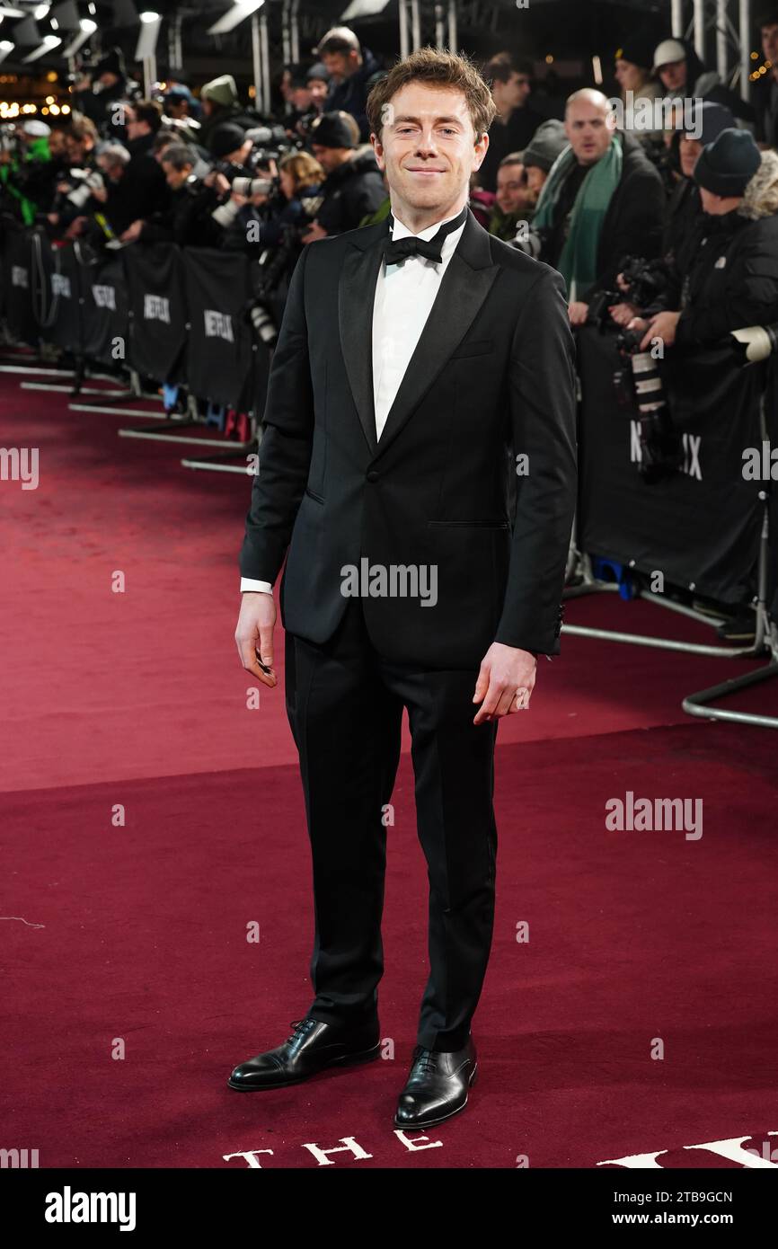 Tom Byrne arrives for the Crown finale celebration at the Royal ...