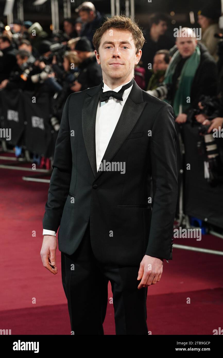 Tom Byrne arrives for the Crown finale celebration at the Royal ...