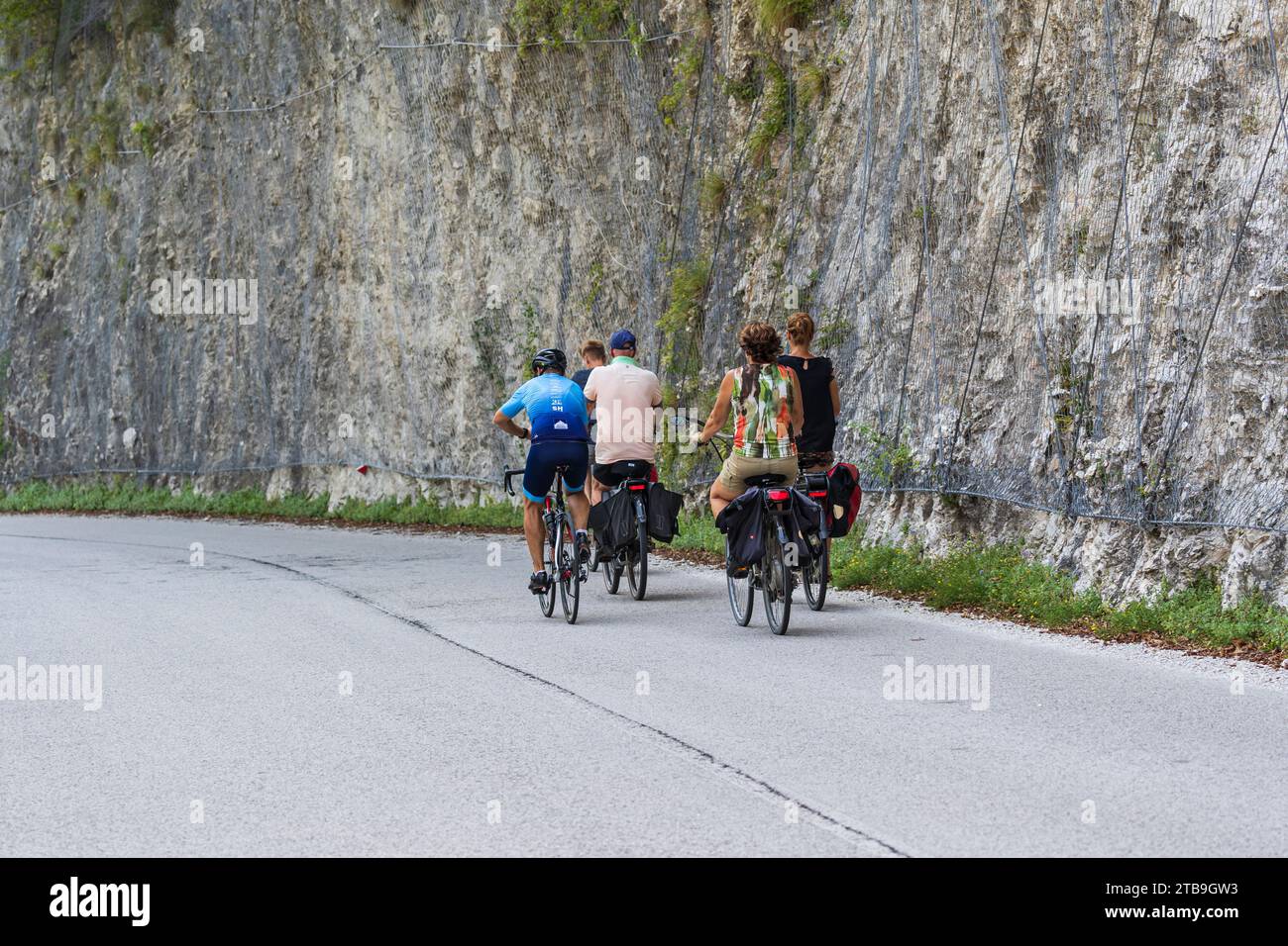Italy Veneto Brenta Valley - Costa - Valsugana cycle path Stock Photo ...