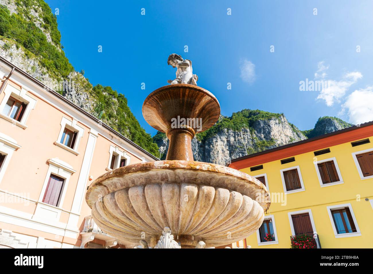 Italy Veneto Brenta Valley -The village of Cismon del Grappa di ...