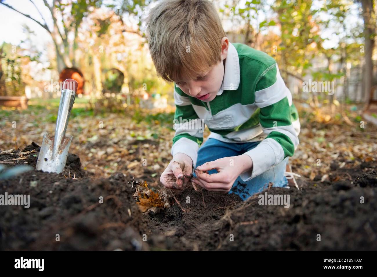 Children digging in dirt hi-res stock photography and images - Alamy