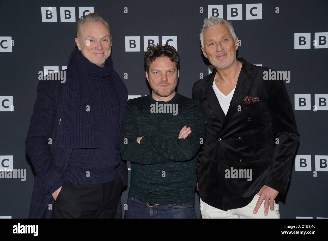 (left to right) Gary Kemp, Rhys Thomas and Martin Kemp arrive for the ...