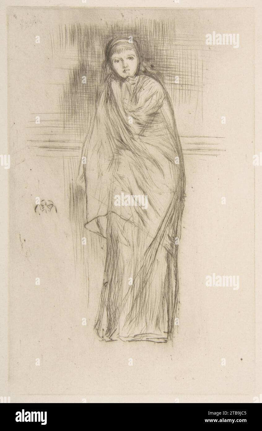 The Model Resting (Draped Model) 1917 by James McNeill Whistler Stock ...