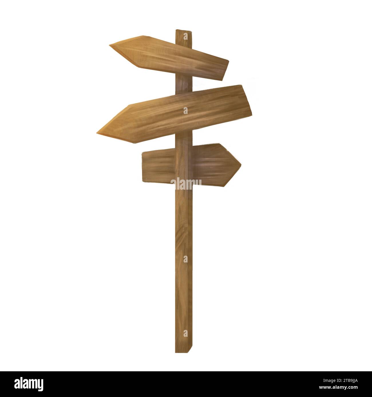 An index post made of wood with directional arrows. A billboard for ...