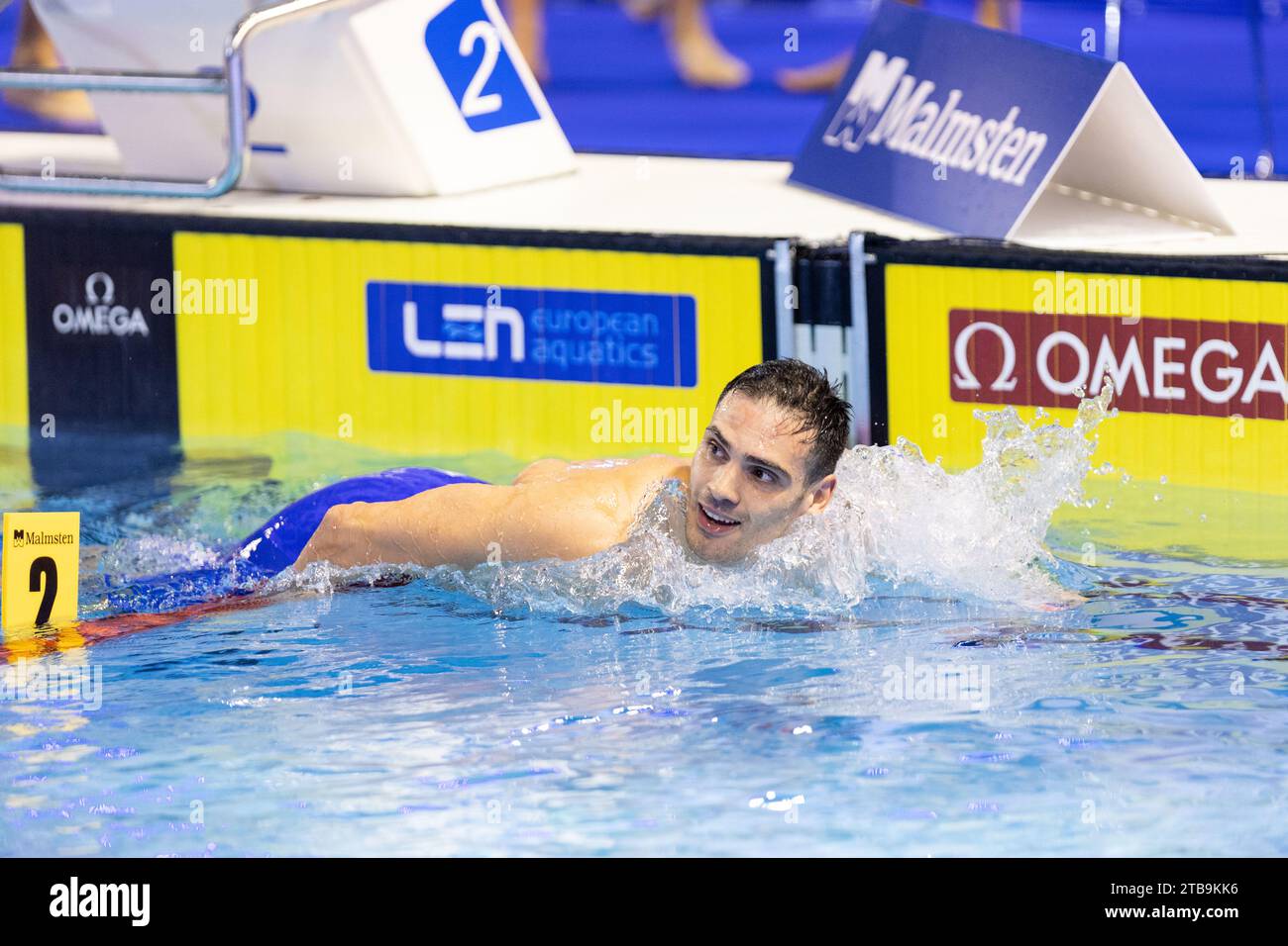 Swimmer of Great Britain during Men´s 4x50m Freestyle Final at the LEN ...