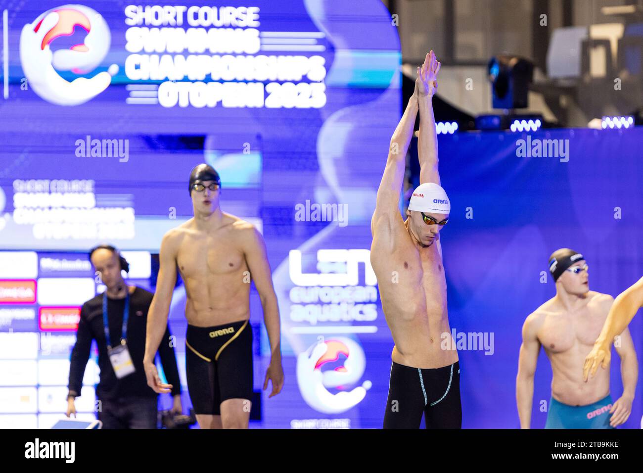 David Popvici of Romania during Men´s 4x50m Freestyle Final at the LEN ...