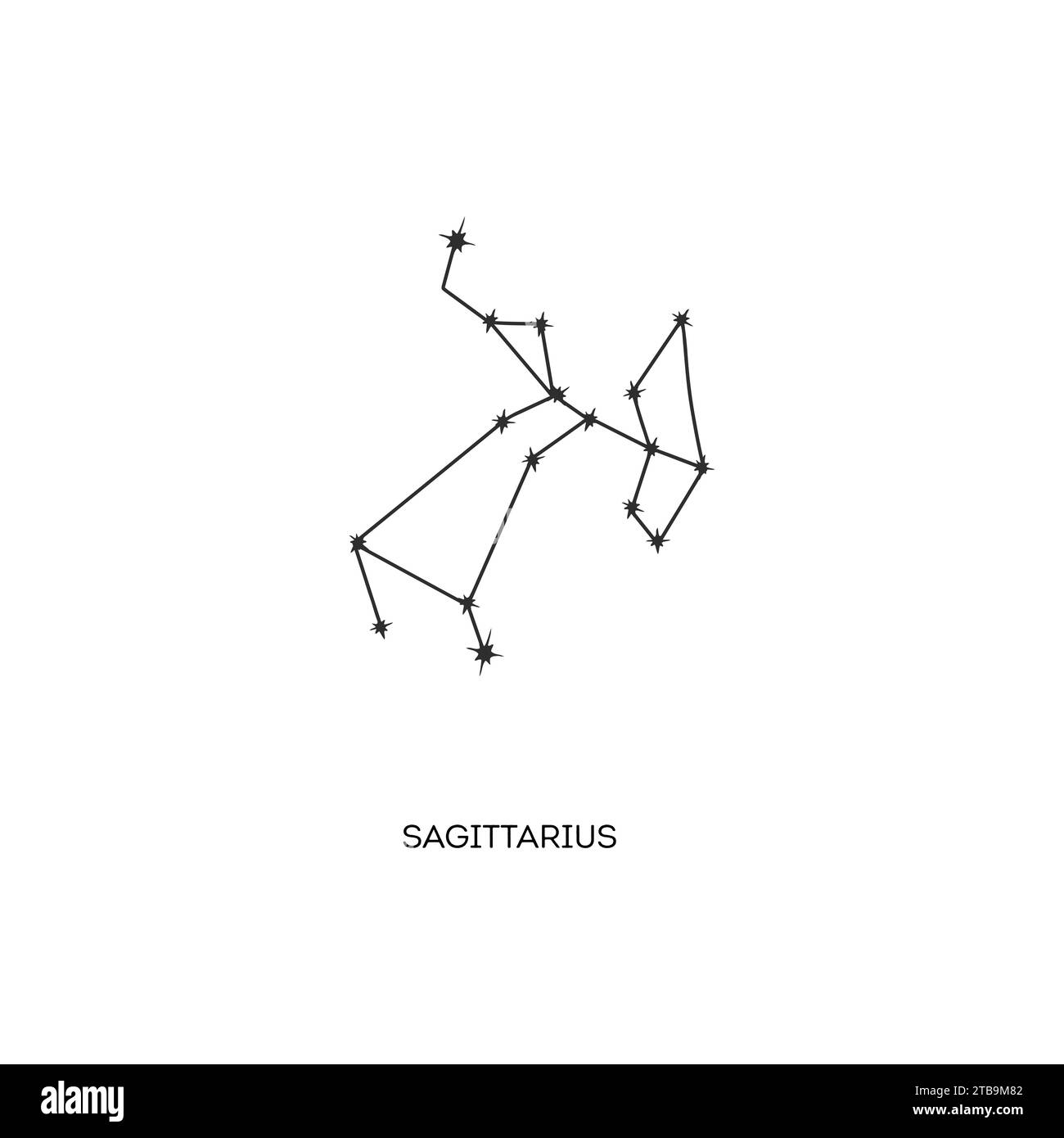 Constellation Sagittarius vector illustration Stock Vector Image & Art ...
