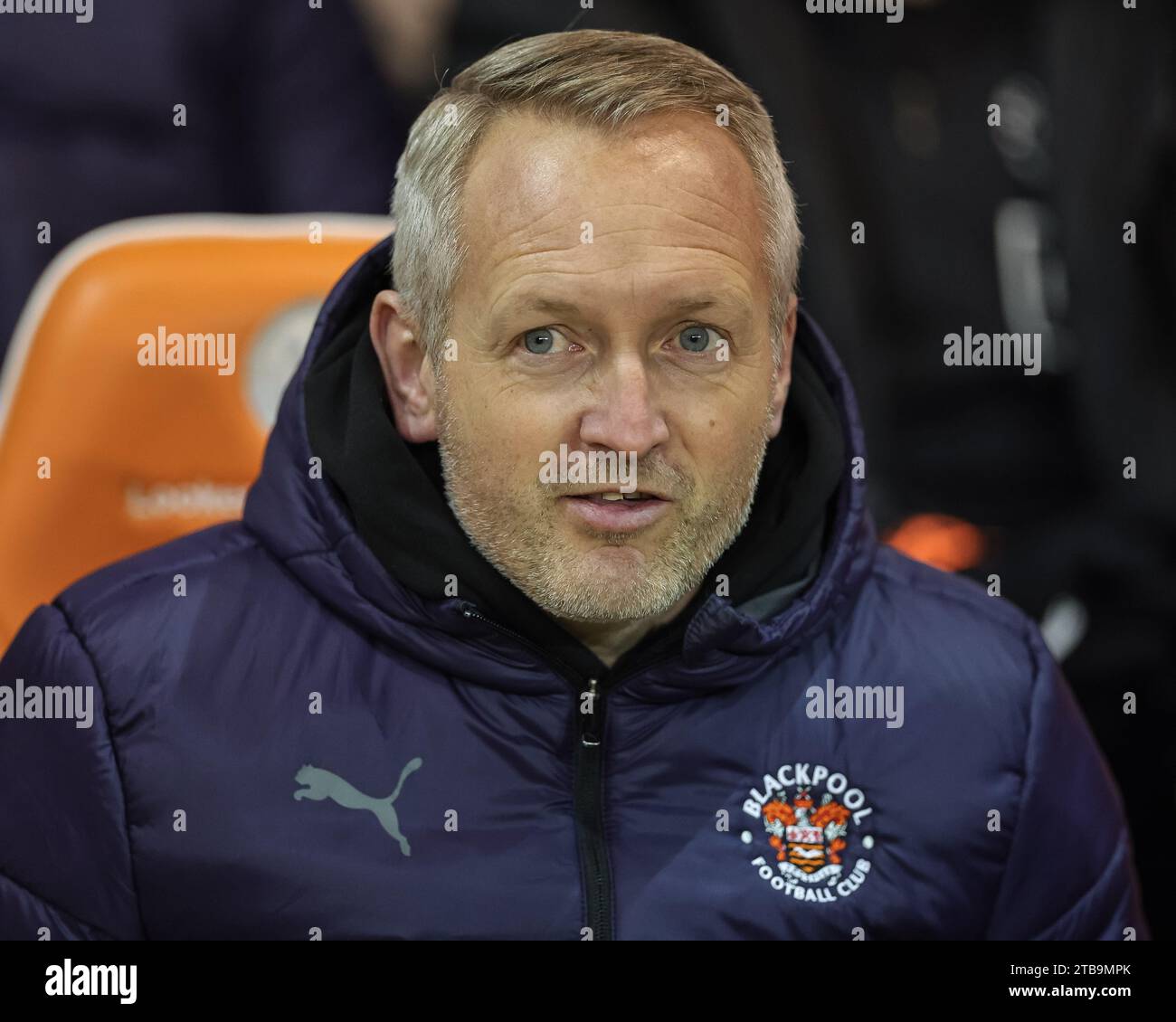 Neil Critchley Manager of Blackpool during the Bristol Street Motors ...
