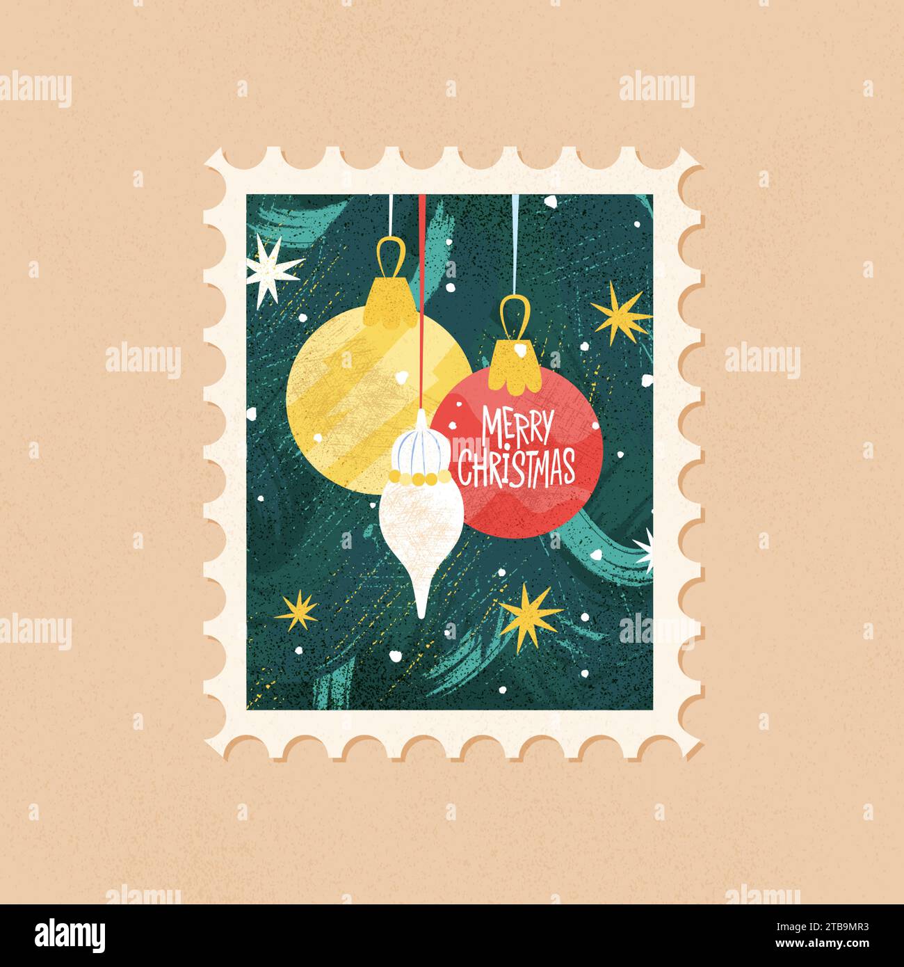 Snowflake balls frame christmas Stock Vector Images - Alamy