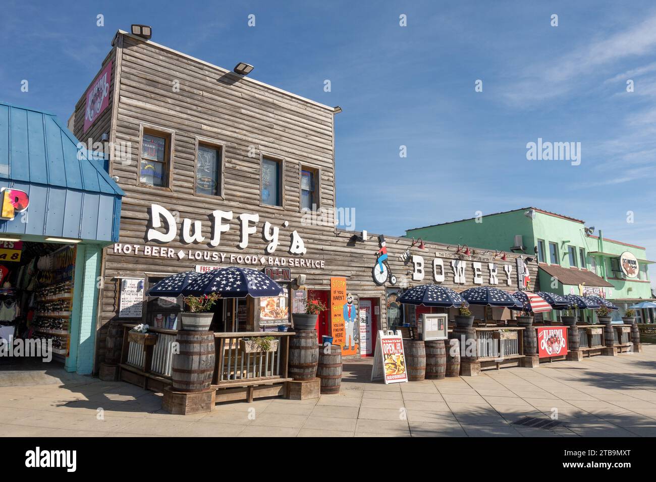 Duffy's Tavern Sign Part Of The Bowery Music Venue Myrtle Beach, South ...