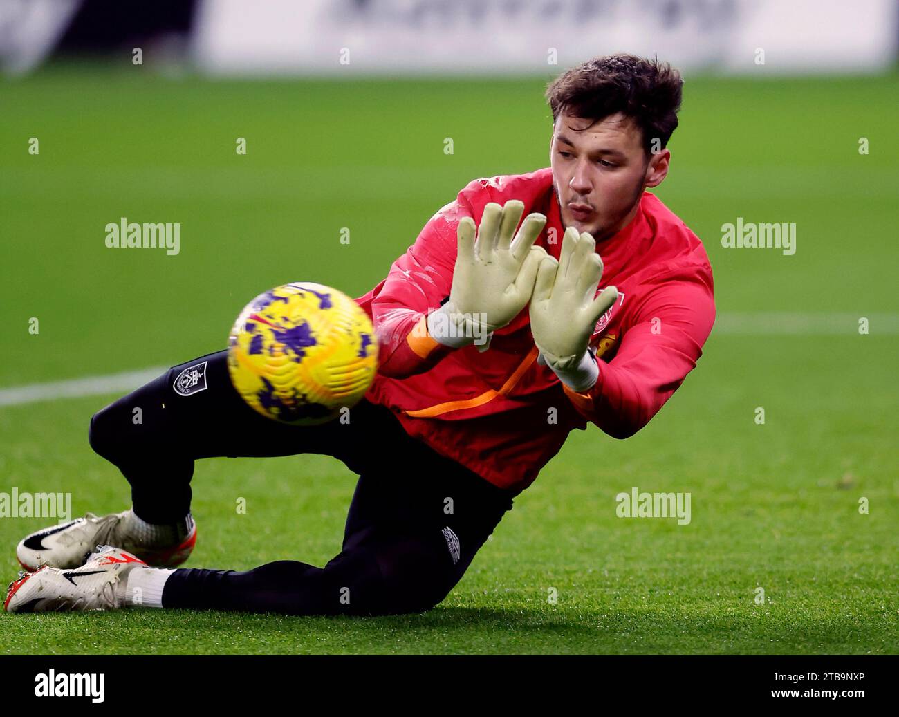 Burnley goalkeeper James Trafford warms up before the Premier League ...