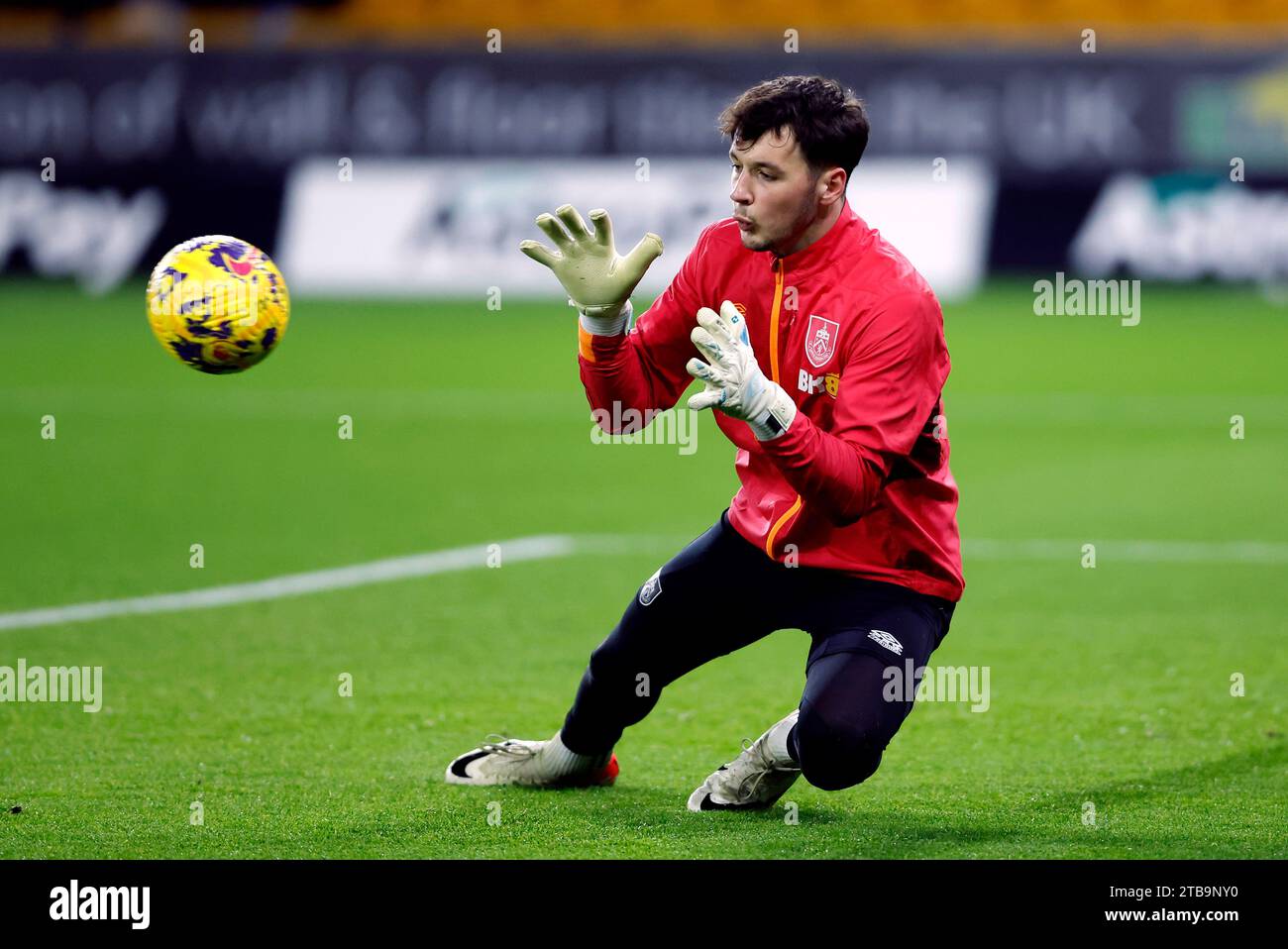 Burnley goalkeeper James Trafford warms up before the Premier League ...