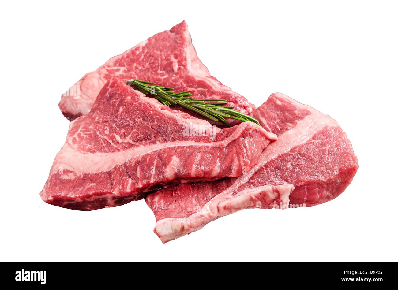 Silverside sirloin beef cut, raw meat on butcher table with herbs ...