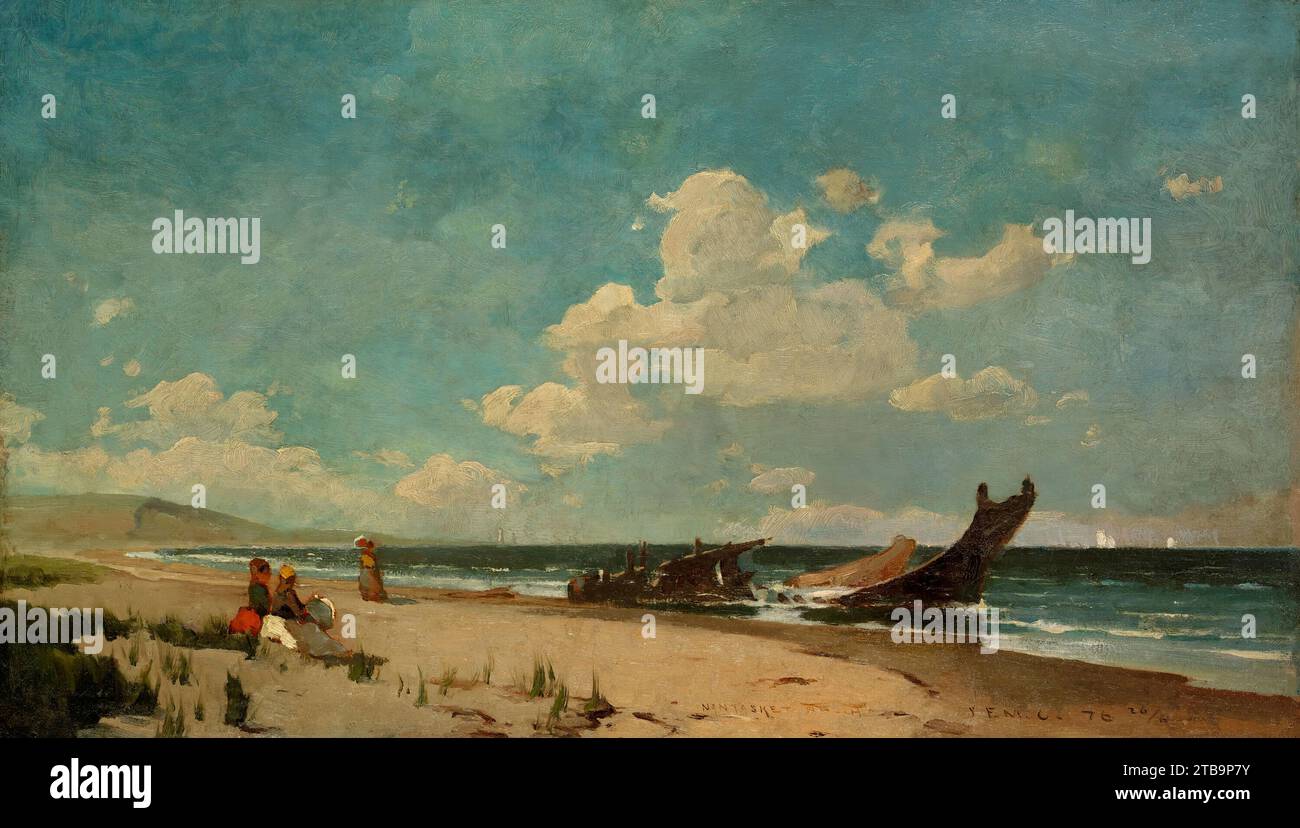 Nantasket Beach. Emil Carlsen. 1876 Stock Photo - Alamy
