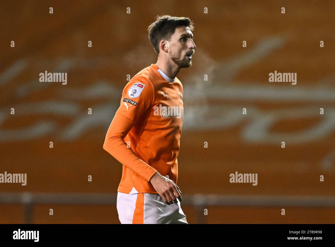 Jake Beesley #18 of Blackpool during the Bristol Street Motors Trophy ...