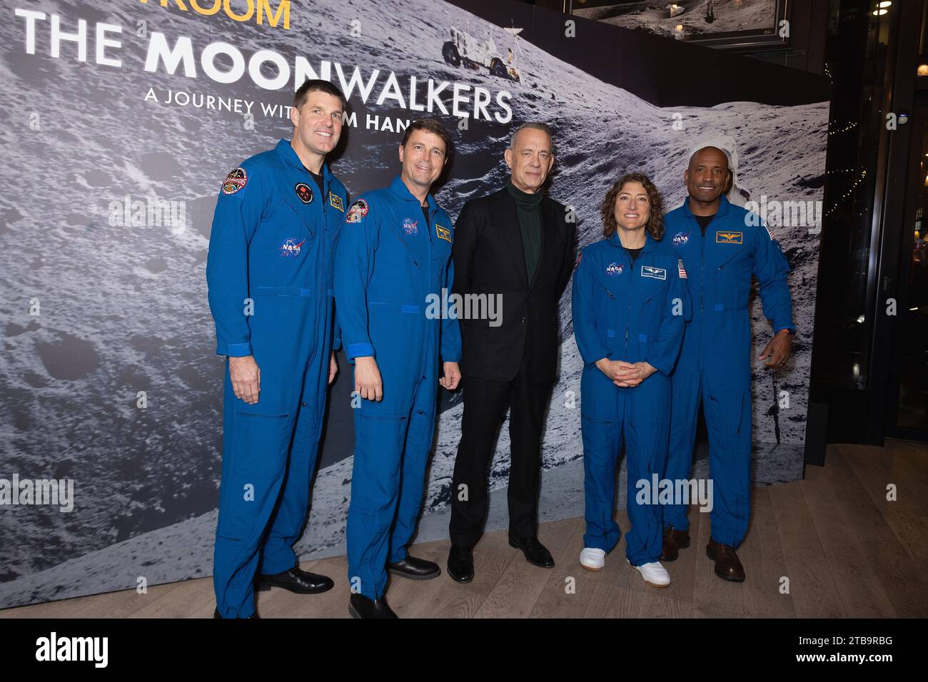 Tom Hanks (centre) arrives for the The Moonwalkers at Lightroom King's ...