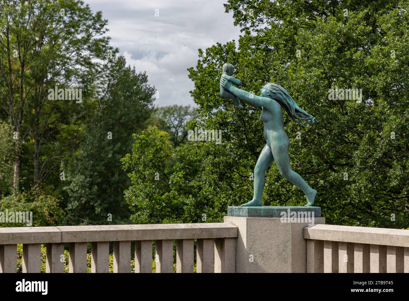 A picture of a statue at the Vigeland or Frogner Park. Designed by ...
