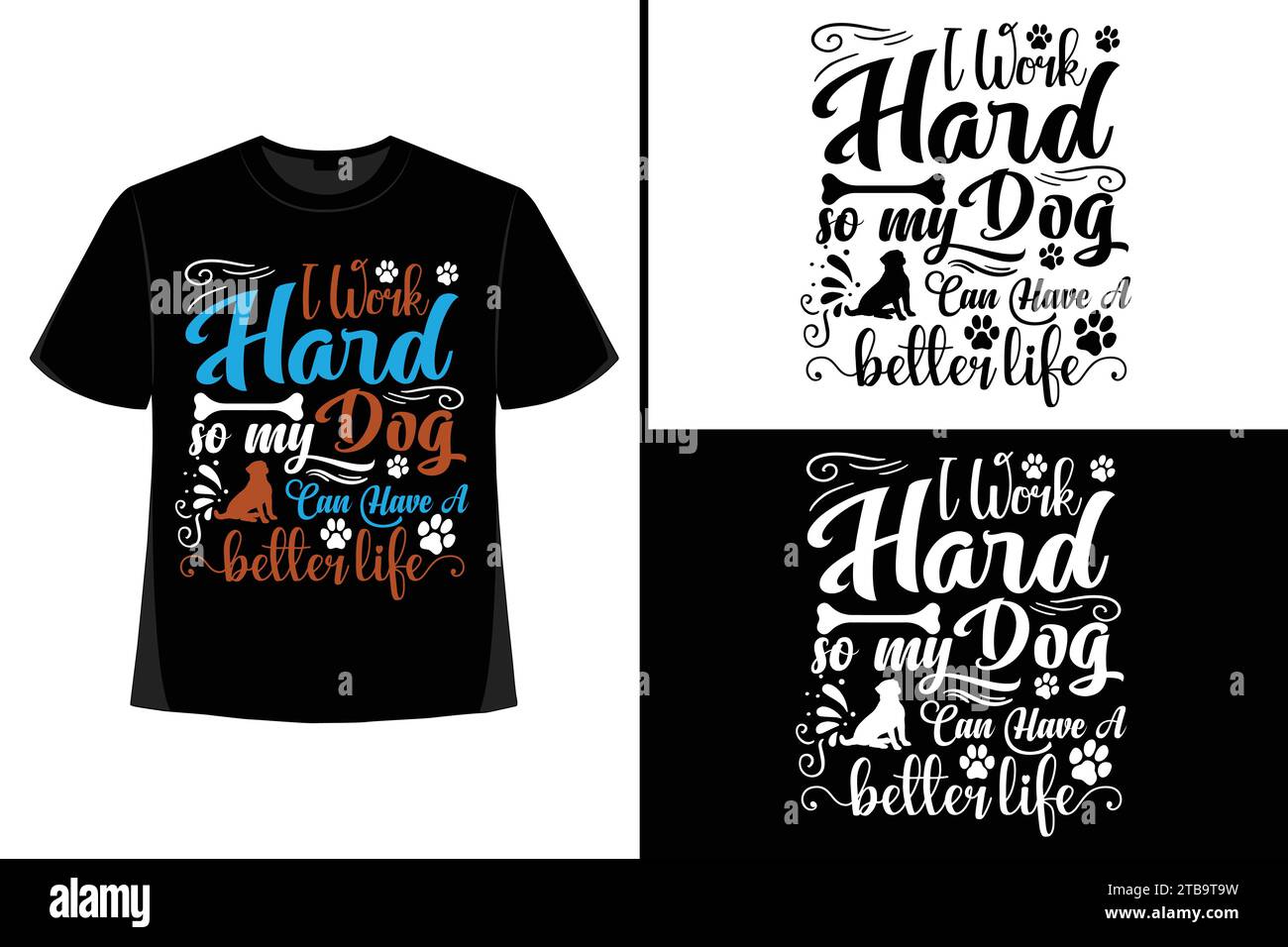 Dogs are beautiful. Hand-drawn typography poster. T-shirt print design ...