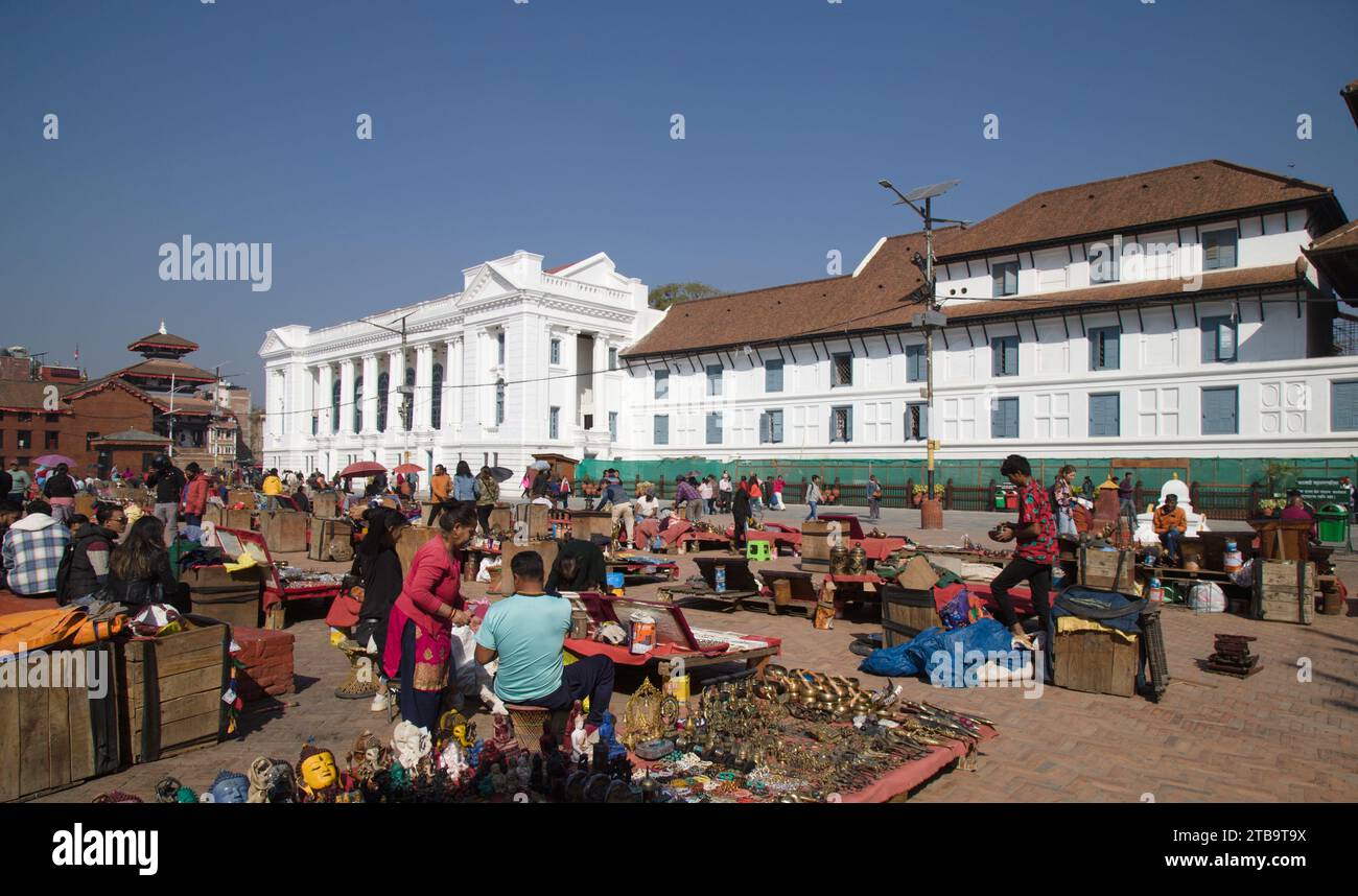 Nepal, Kathmandu, Basantapur Square, Hanuman Dhoka Palace Stock Photo ...