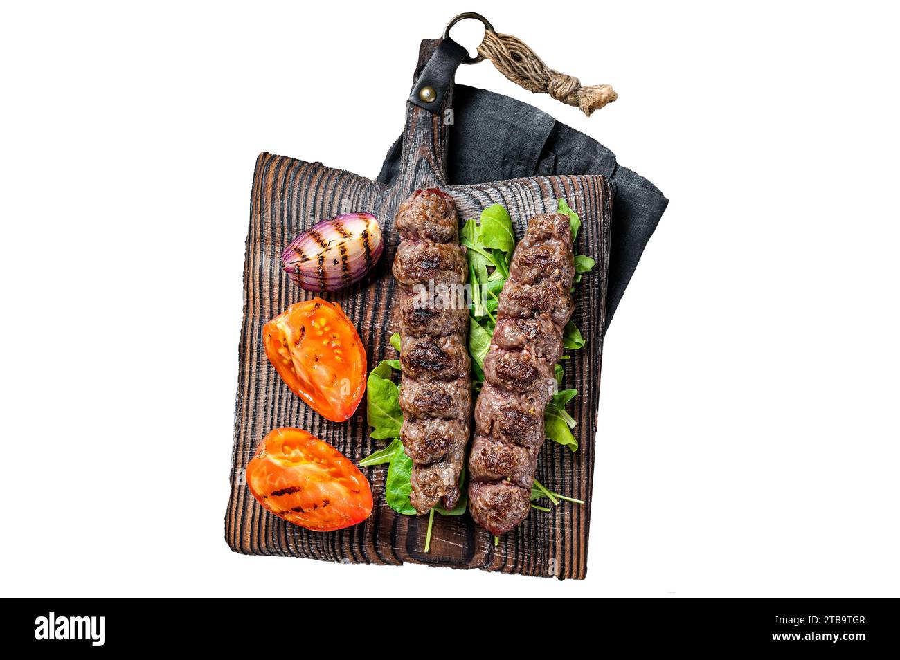 Turkish adana kebab, ground beef and lamb meat grilled on skewers ...