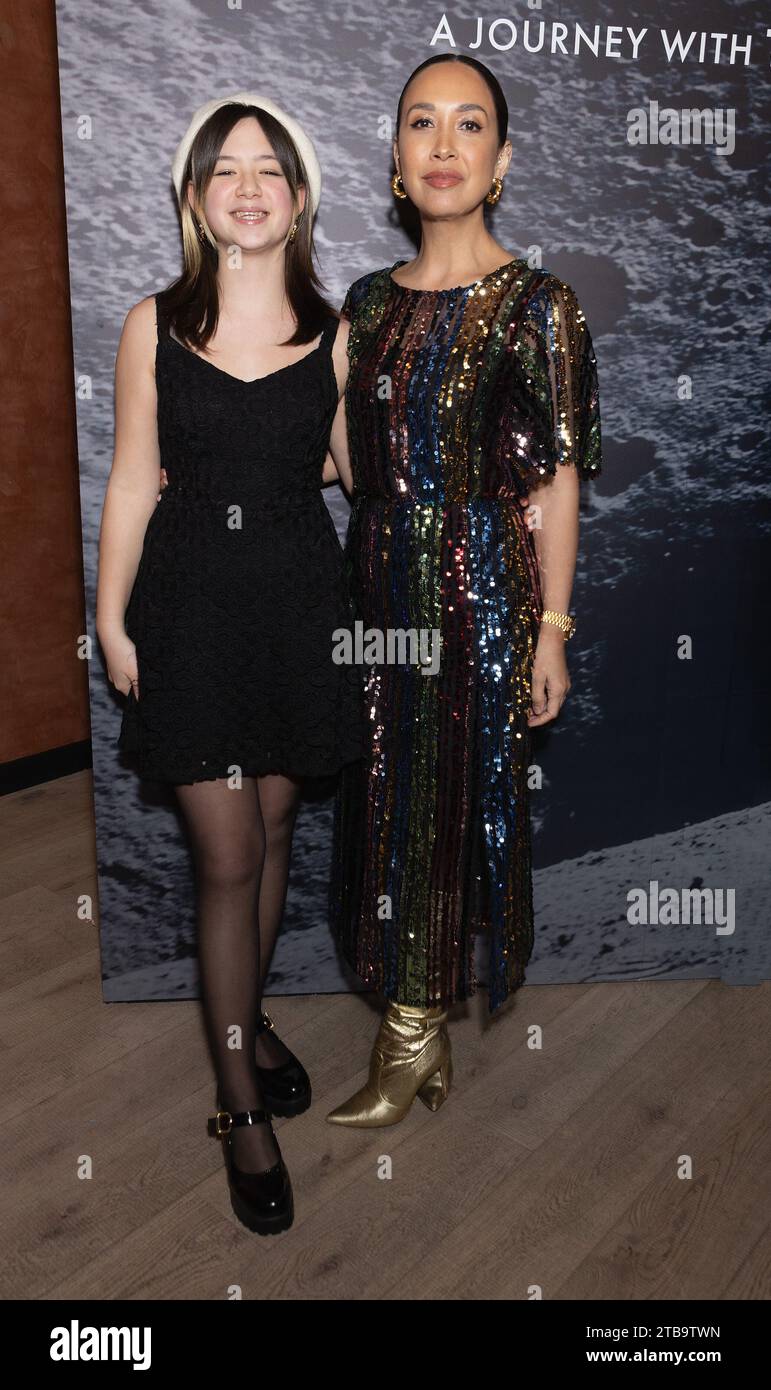 Myleene Klass and daughter Ava Bailey Quinn arrive for The Moonwalkers at Lightroom King's Cross ...