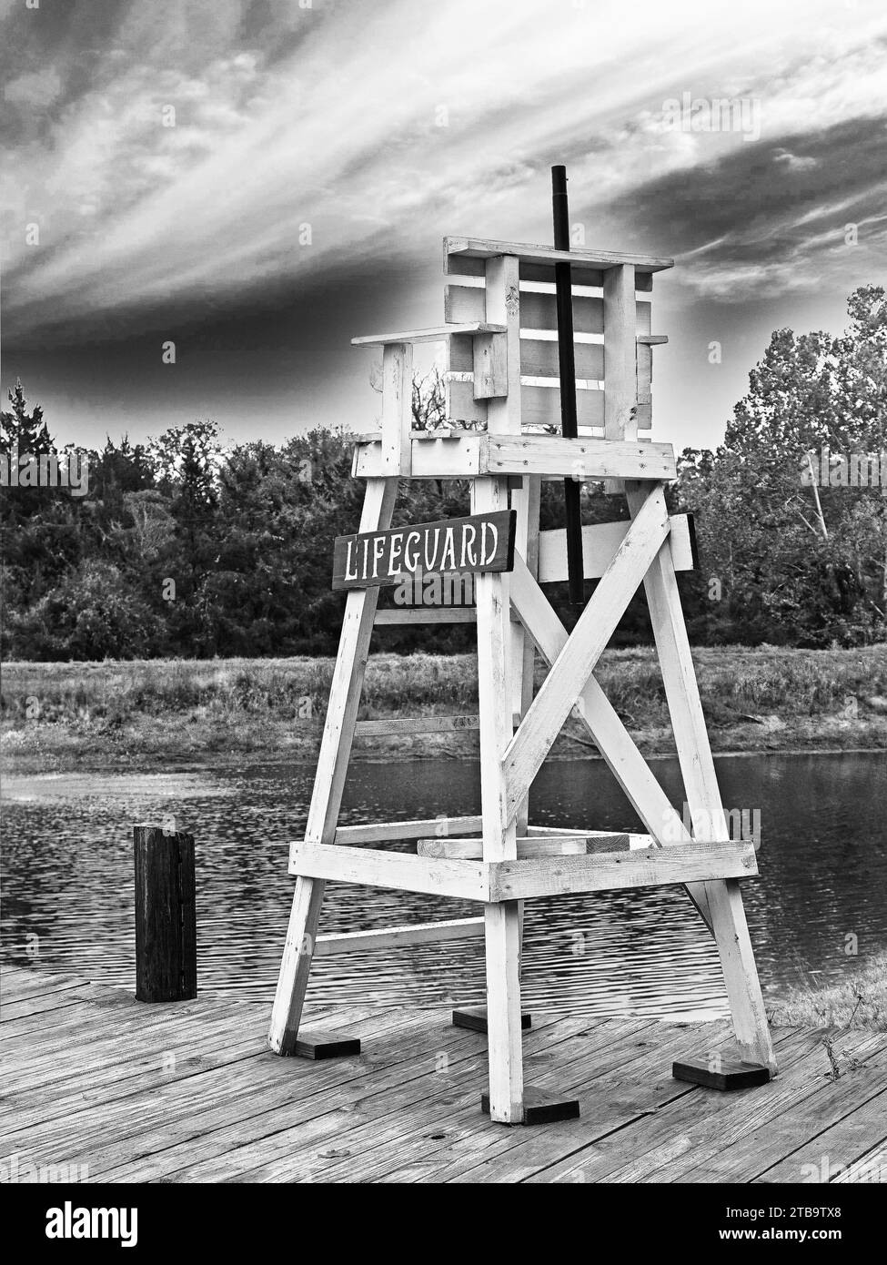 Lifeguard Stand by Water Stock Photo - Alamy