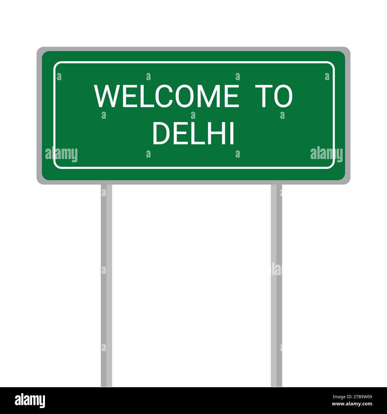 Welcome to Delhi name sign board vector illustration Stock Vector Image ...