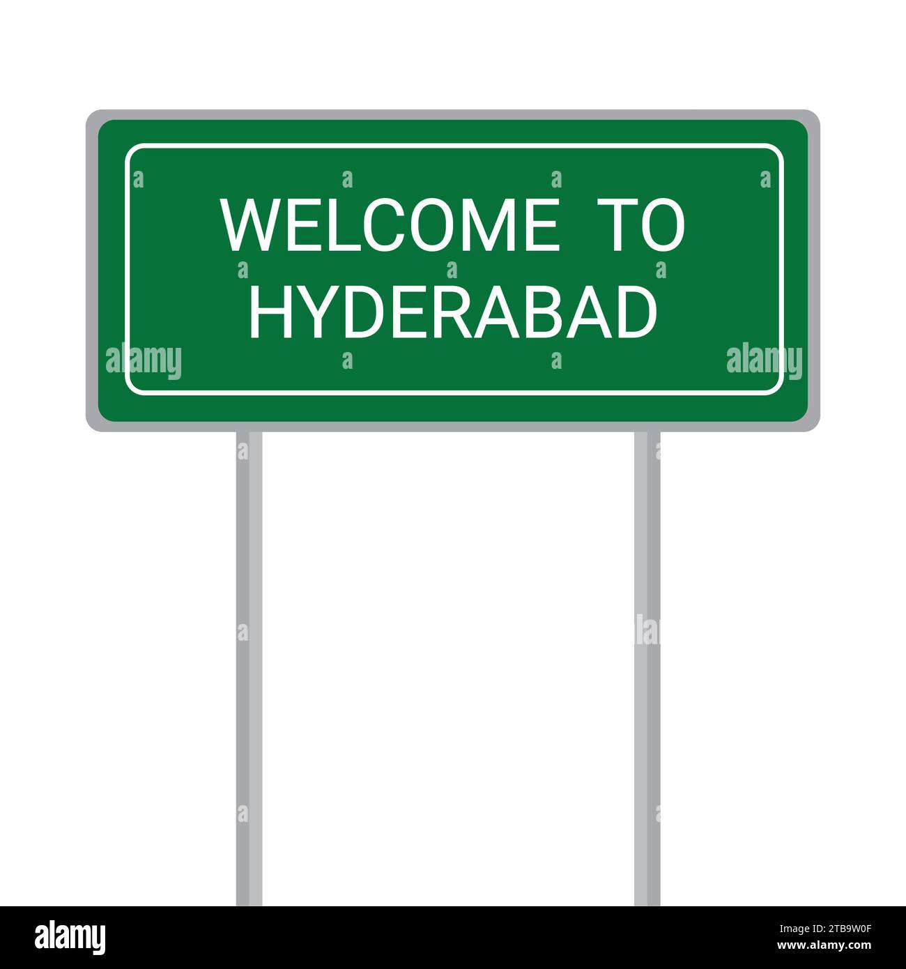 Welcome to Hyderabad name sign board vector illustration Stock Vector ...